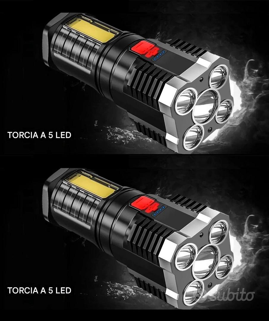TORCE RICARICABILI A LED 5 LUCI ALTA POTENZA TOT 2 - Collezionismo In ...