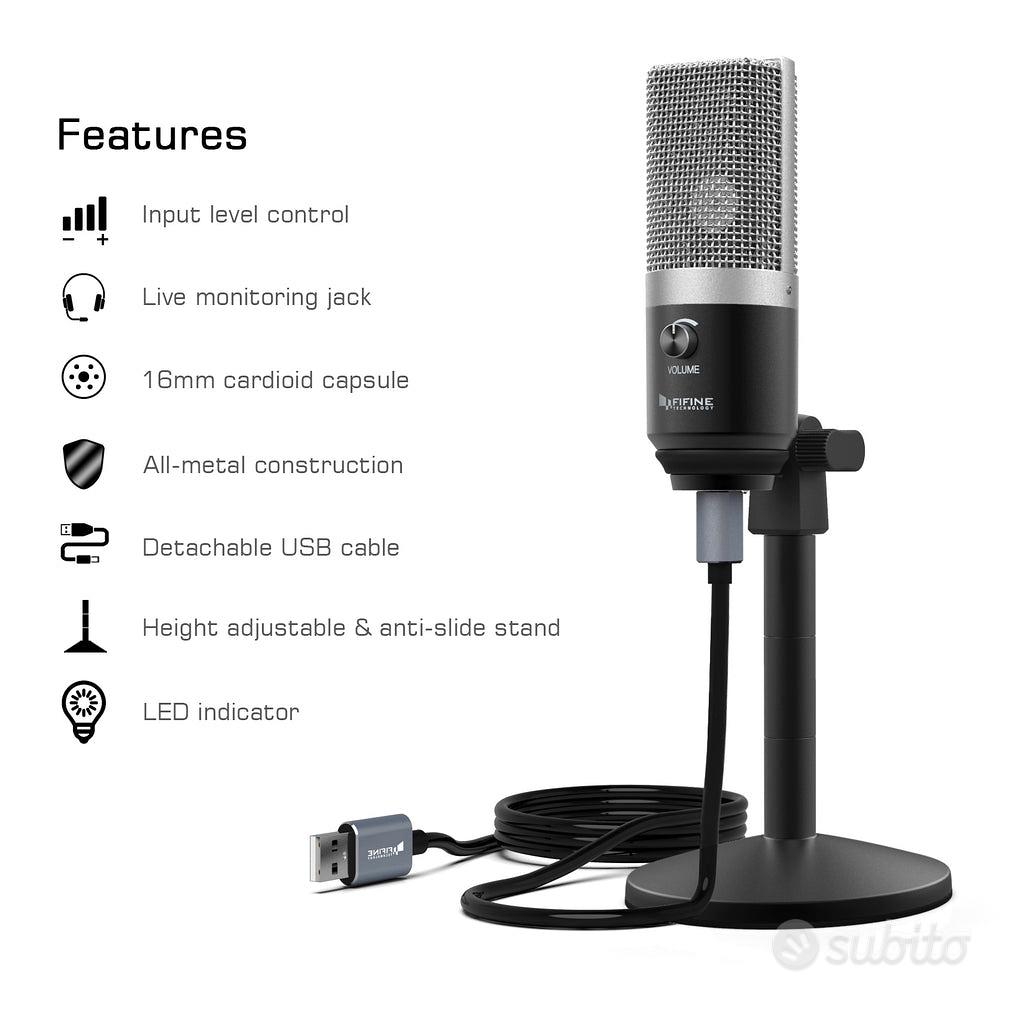 Fifine Microfono Usb - Audio/Video In vendita a Roma