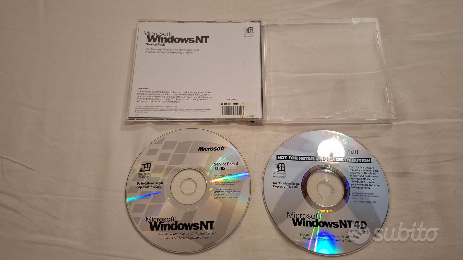 Microsoft Windows NT 4.0 SP4 e Option Pack 4.0 - Informatica In vendita ...