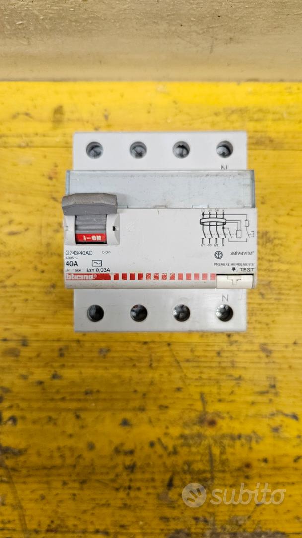 Interruttore Differenziale Salvavita 4P AC In=40A - Giardino e Fai da te In vendita a Pesaro e ...