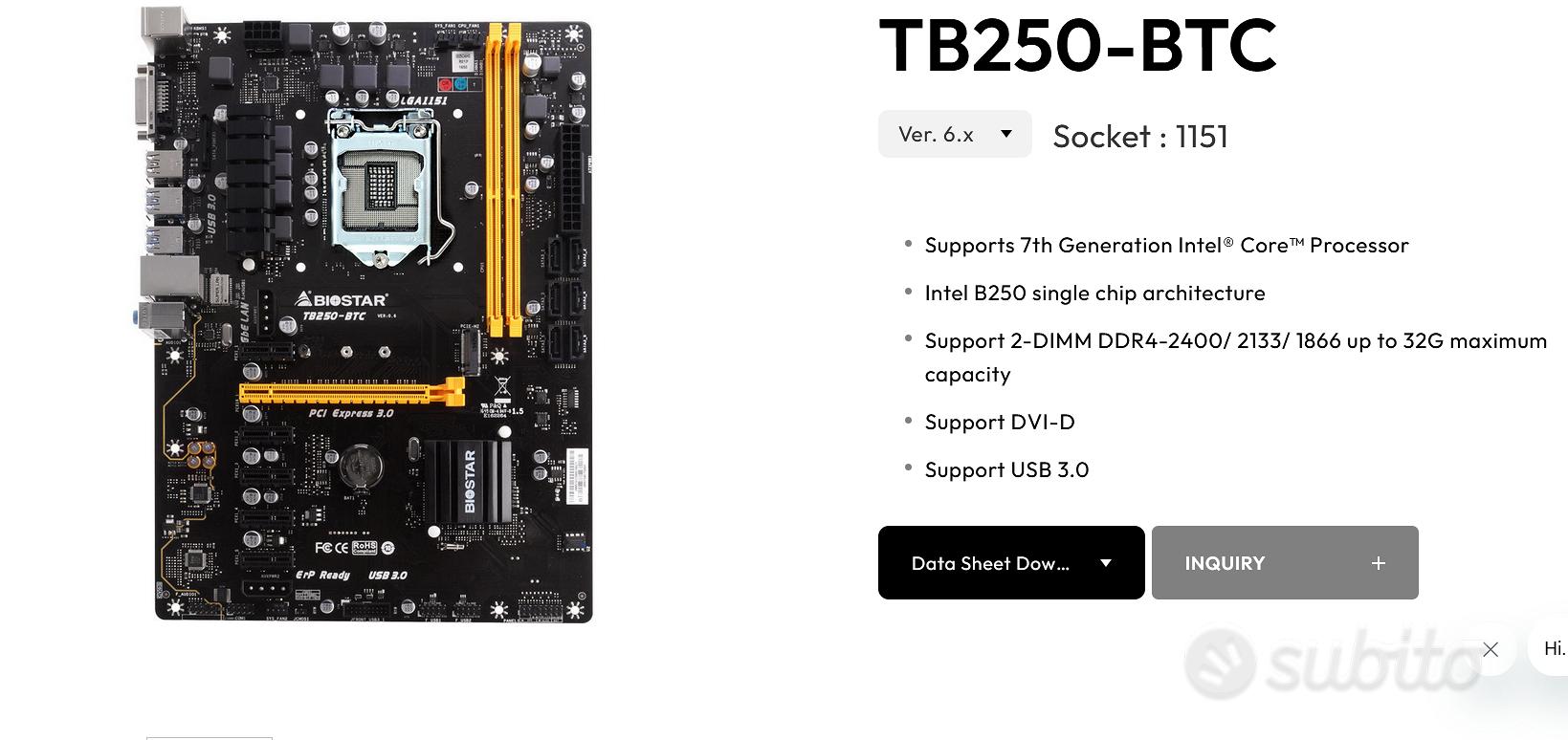 MotherBoard e schede per PC BitCoin - Informatica In vendita a Torino