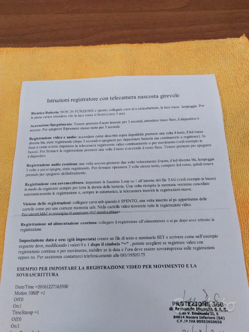 Telecamera compatta - Audio/Video In vendita a Avellino