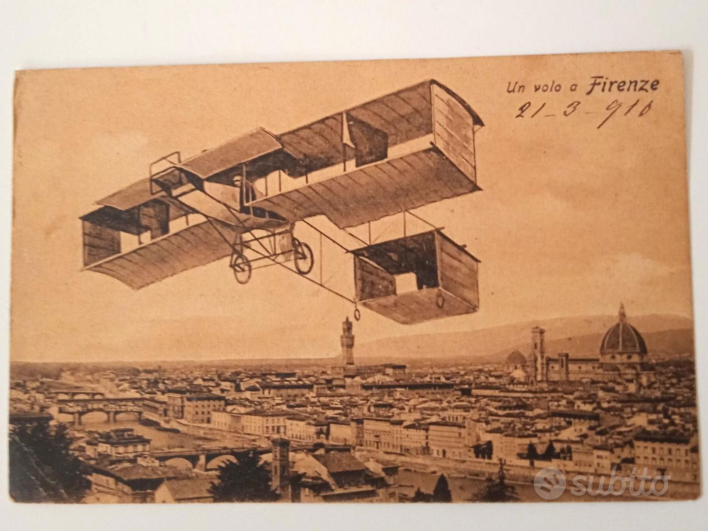Cartolina Storica Primo Volo Aereo Firenze 1910 - Collezionismo In ...