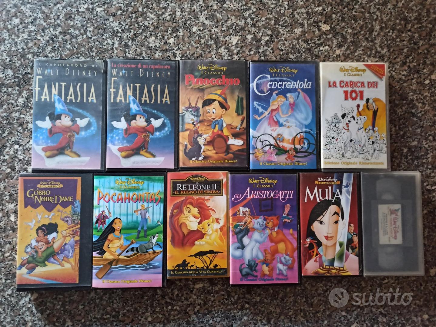 12 Classici originali Walt Disney VHS anche rari - Musica e Film In ...