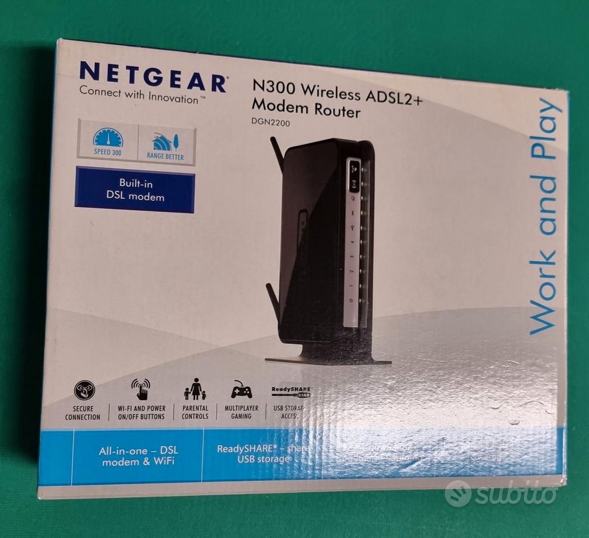 Netgear N300 Wireless ADSL2+ Modem RouterDGN2200 - Informatica In ...