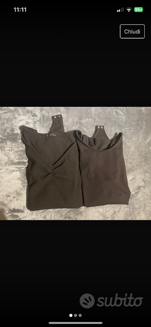 2 body maniche lunghe neri - Abbigliamento e Accessori In vendita a ...