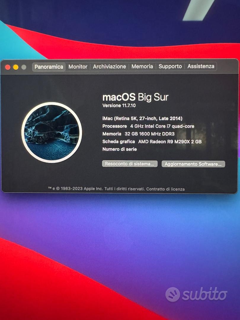 Apple iMac (Retina 5K, 27-inch, Late 2014) - Informatica In vendita a ...