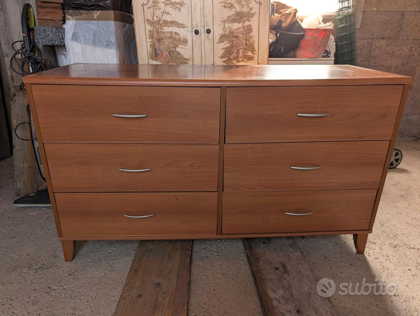 Cassettiera moderna a 6 cassetti in legno - Arredamento e Casalinghi In ...