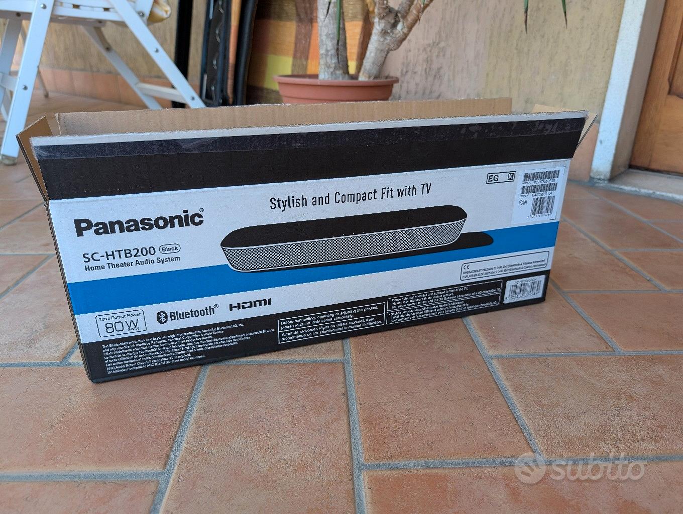 🔊 Soundbar Panasonic SC-HTB200 80W Bluetooth/HDMI - Audio/Video In ...