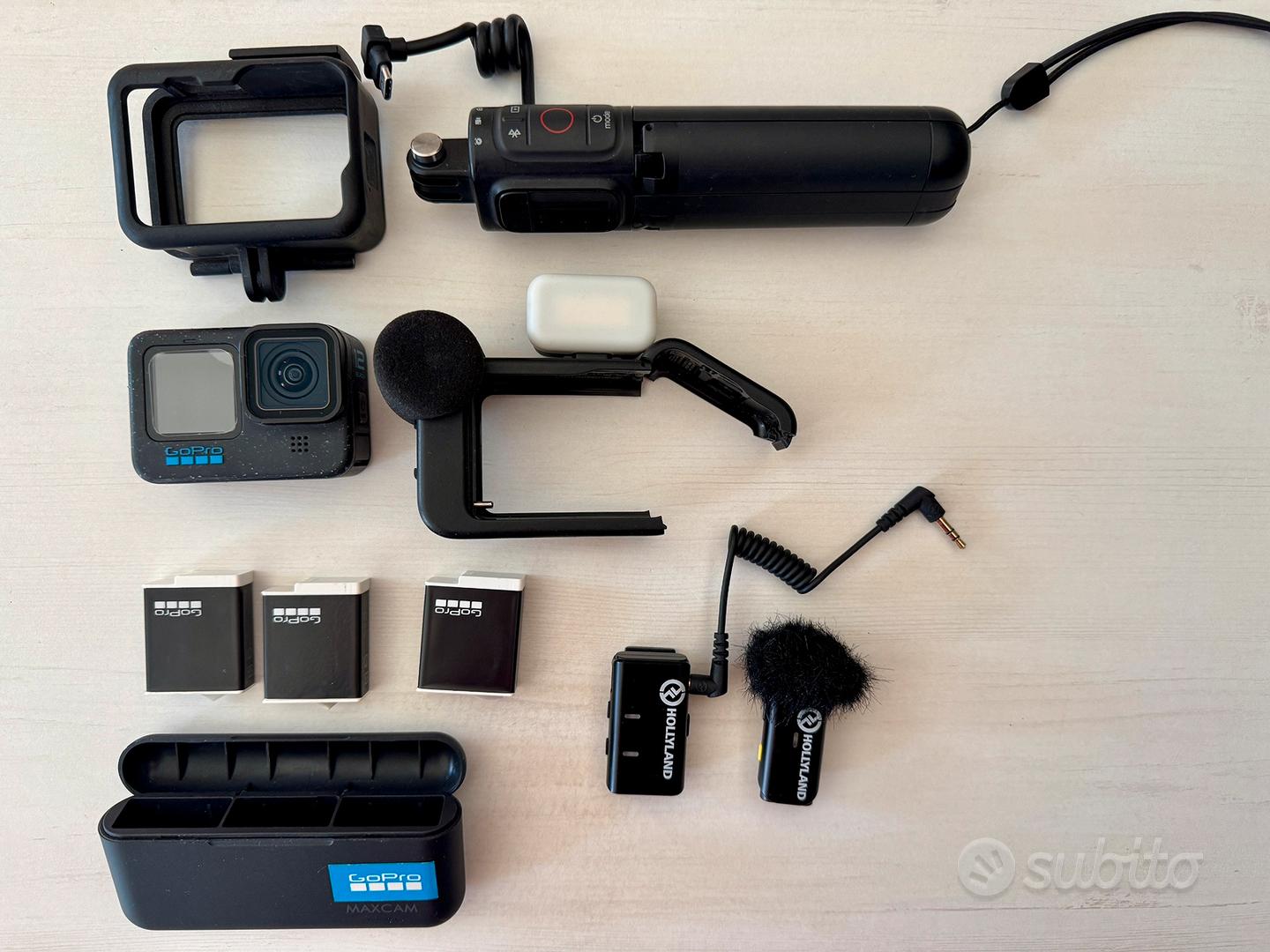 Gopro Hero 12 + medua kit + batterie + hollyland - Audio/Video In ...