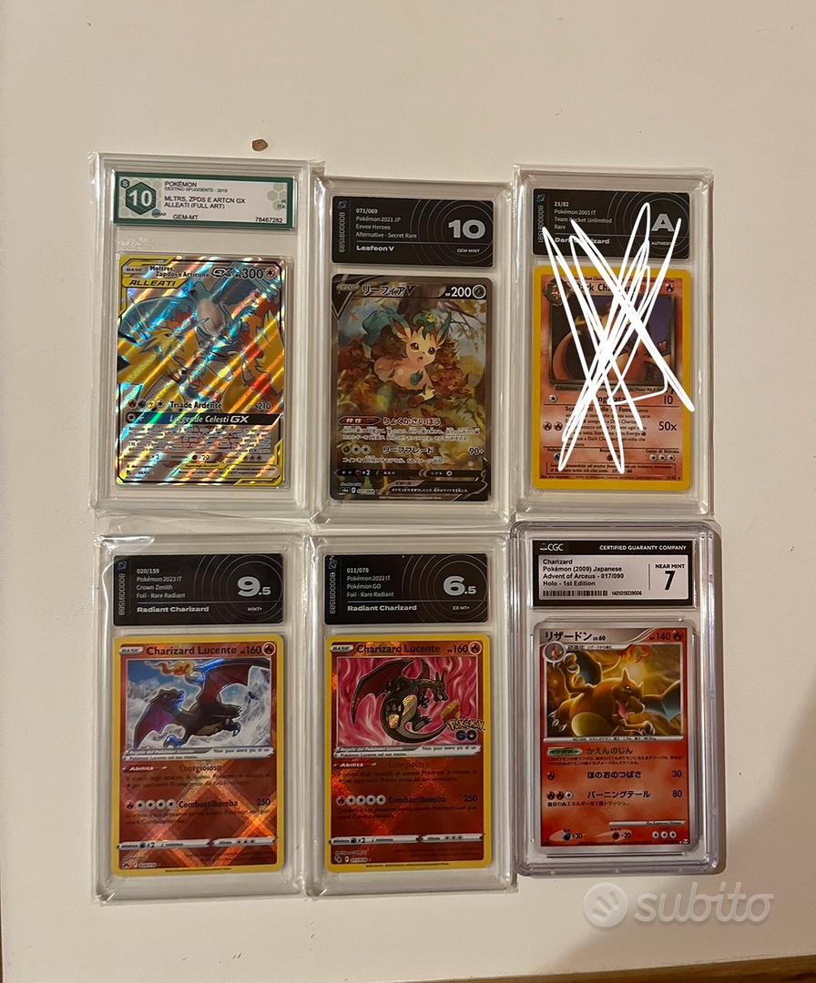 Carte gradate pokemon rare charizard leafeon - Collezionismo In vendita ...