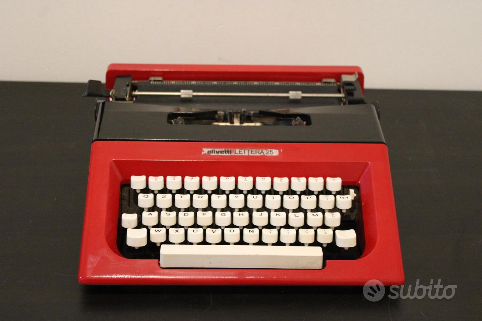 Macchina da scrivere Olivetti Lettera 25 RossoNero - Collezionismo In ...