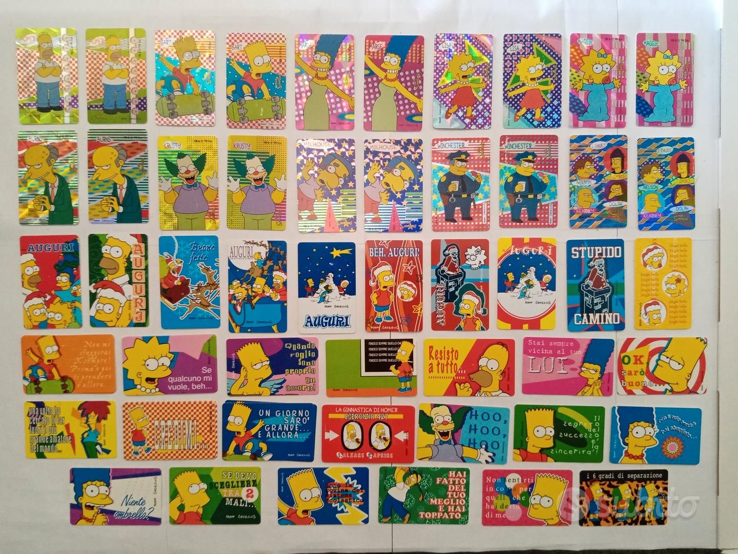 Lotto 50 Cards The Simpsons 1999 Kinder & Ferrero - Collezionismo In ...