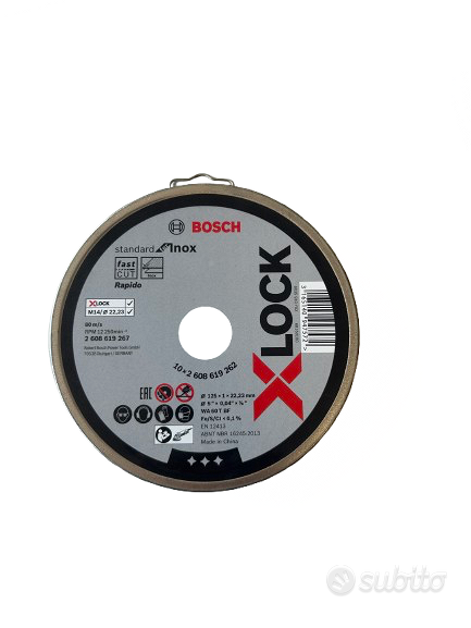 Bosch X-LOCK Dischi Taglio Inox 125mm – 10 Pezzi - Giardino e Fai da te ...