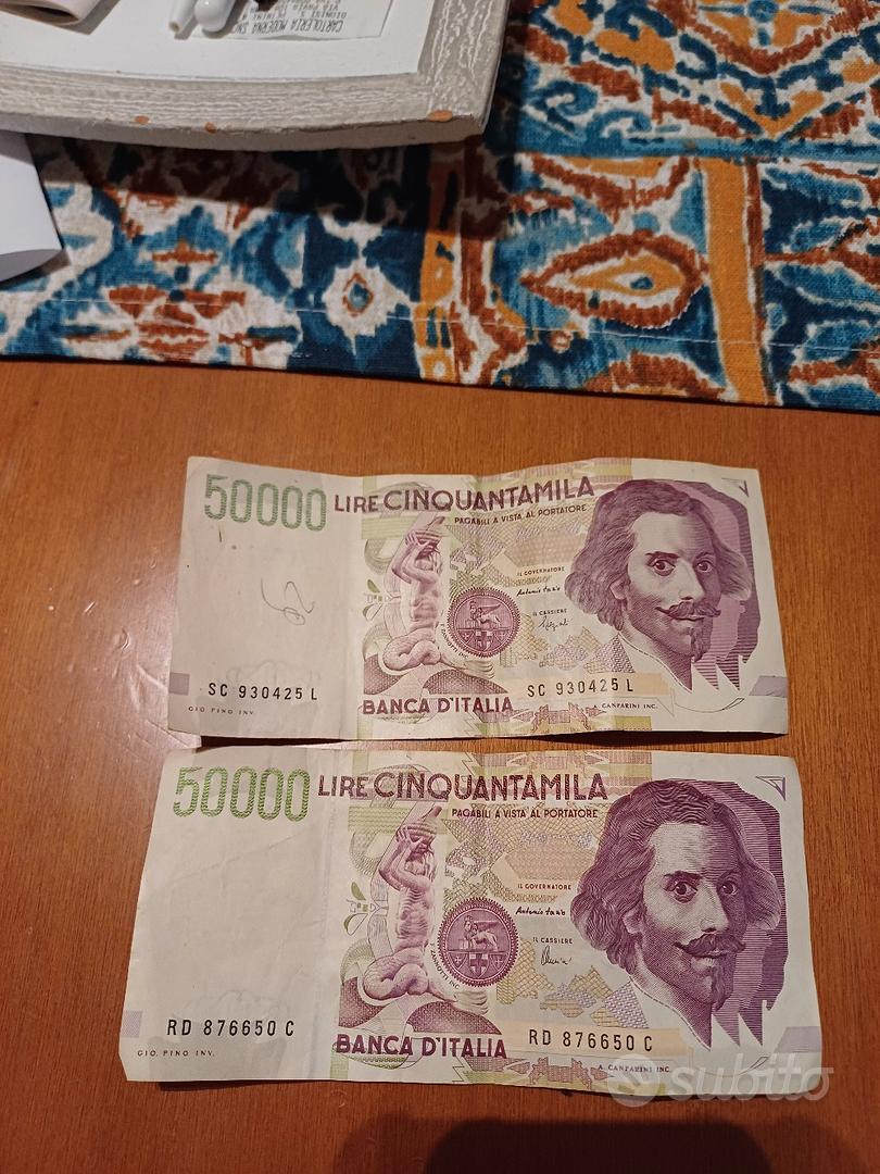 Banconote 50 mila lire Bernini - Collezionismo In vendita a Roma