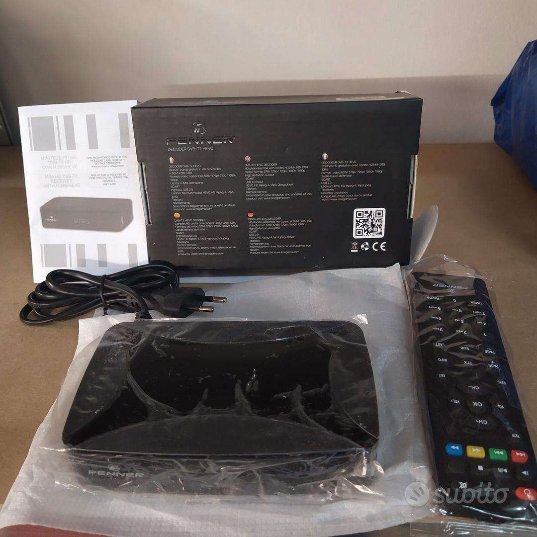 Mini decoder Fenner HD DVB- T2 HEVC - Audio/Video In vendita a Bari