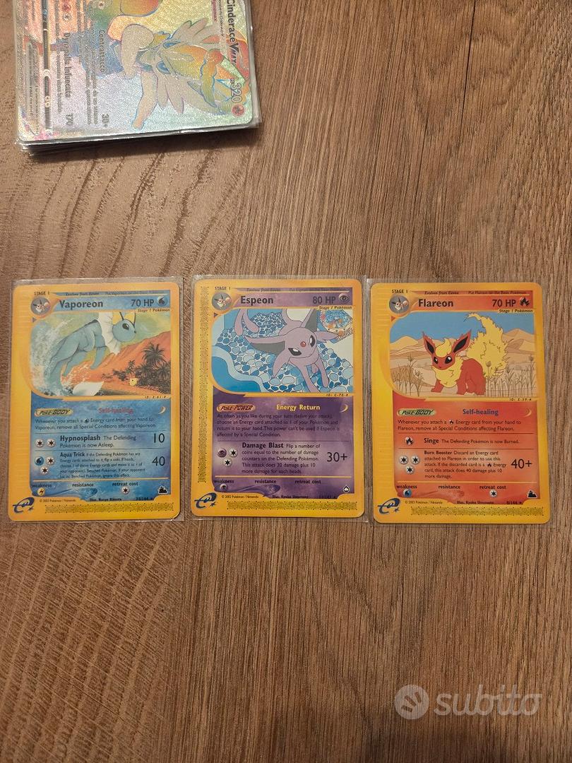 Carte Pokémon Flareon Vaporeon Espeon - Collezionismo In vendita a Torino