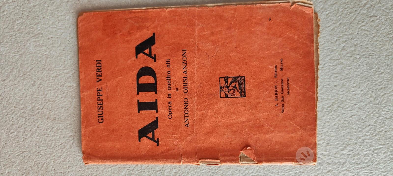 AIDA libretto d'opera 1928 - Collezionismo In vendita a Trieste