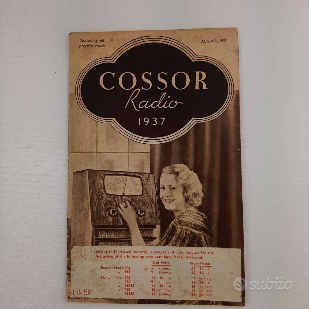 Catalogo libretto brochure COSSOR RADIO 1937 - Collezionismo In vendita ...