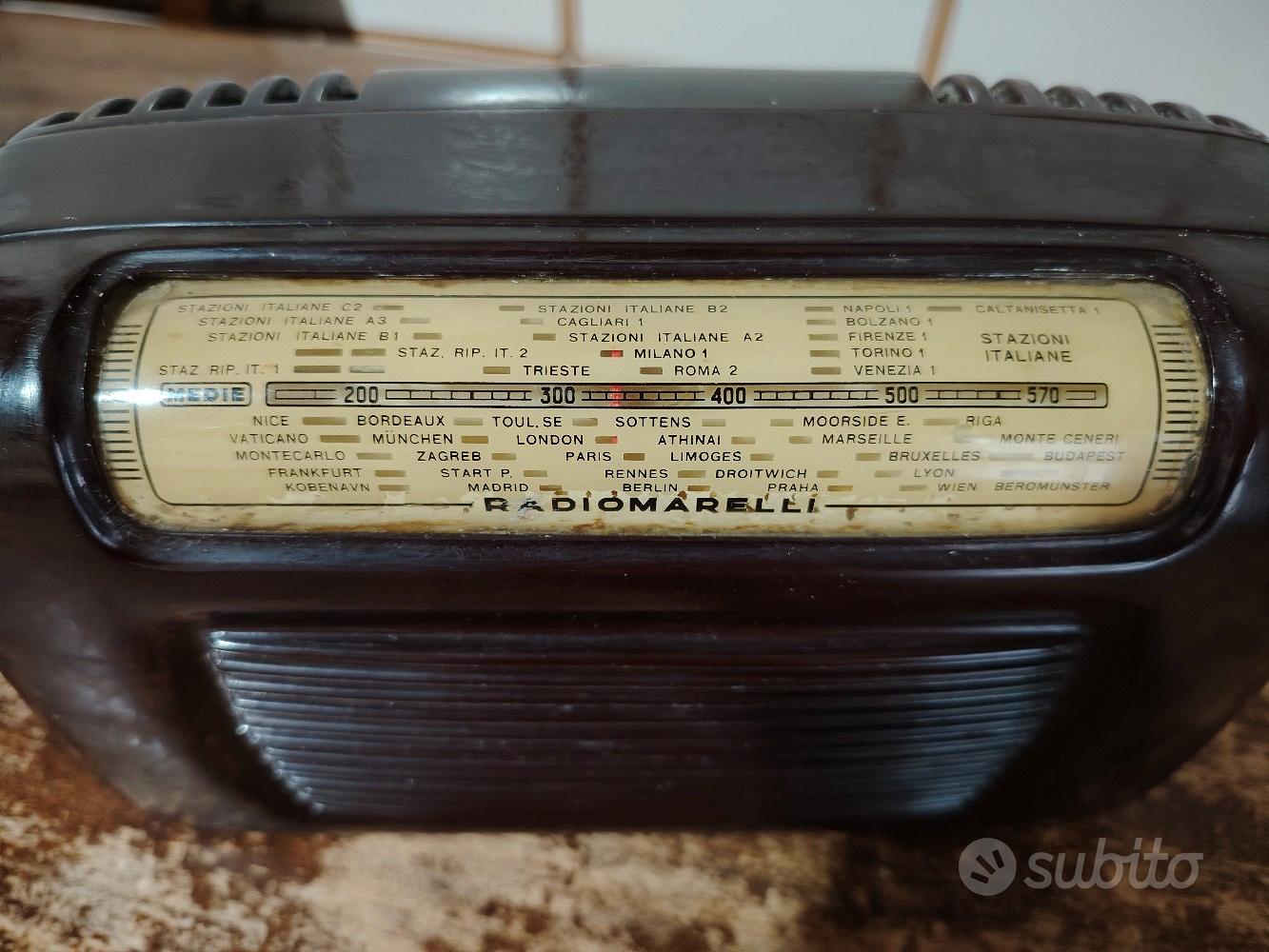 Radio Vintage a valvole Radio MARELLI 125 anni 40 - Collezionismo In ...