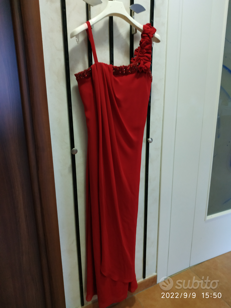 Abito cerimonia lungo colore rubino - Abbigliamento e Accessori In ...