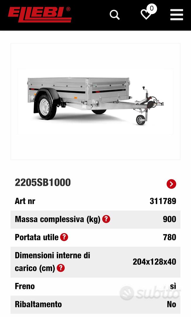 Rimorchio Ellebi - Accessori Auto In vendita a Reggio Calabria