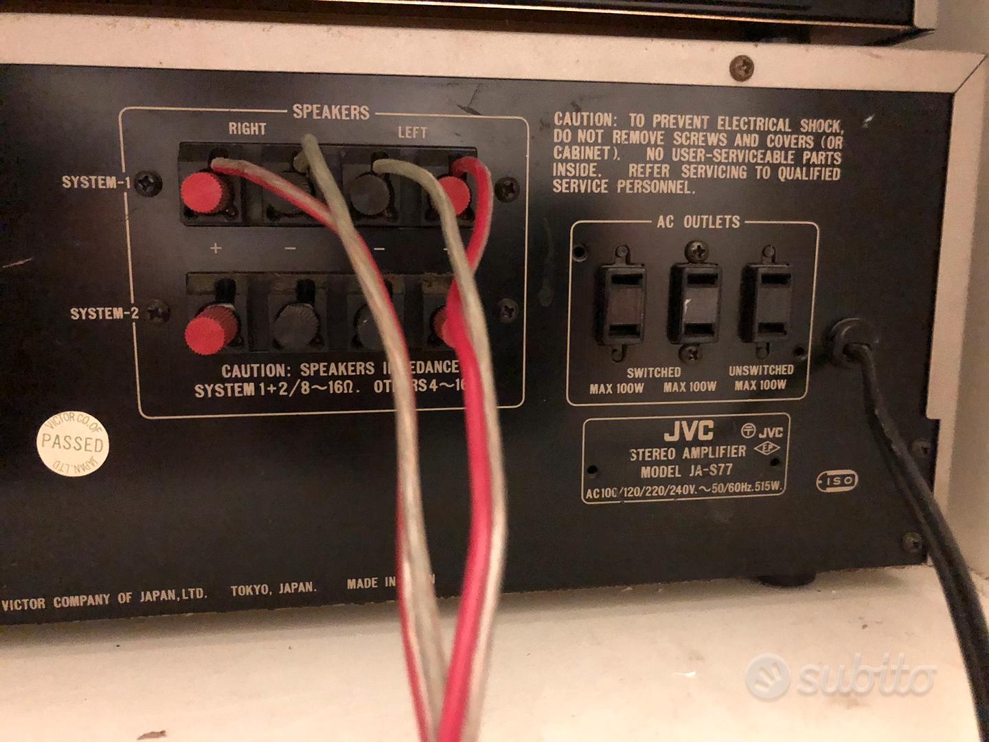 Amplificatore JVC -JA-S77 - Audio/Video In vendita a Pescara