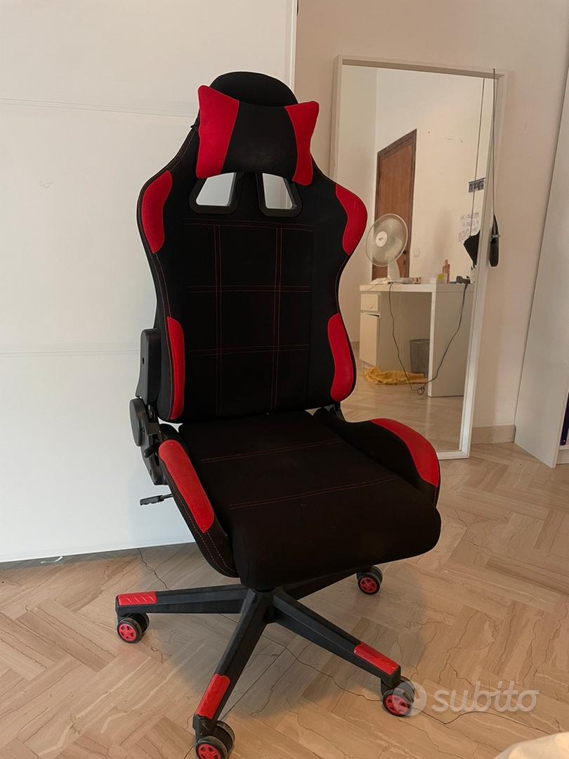 Sedia da gamer rossa e nera - Arredamento e Casalinghi In vendita a Pistoia
