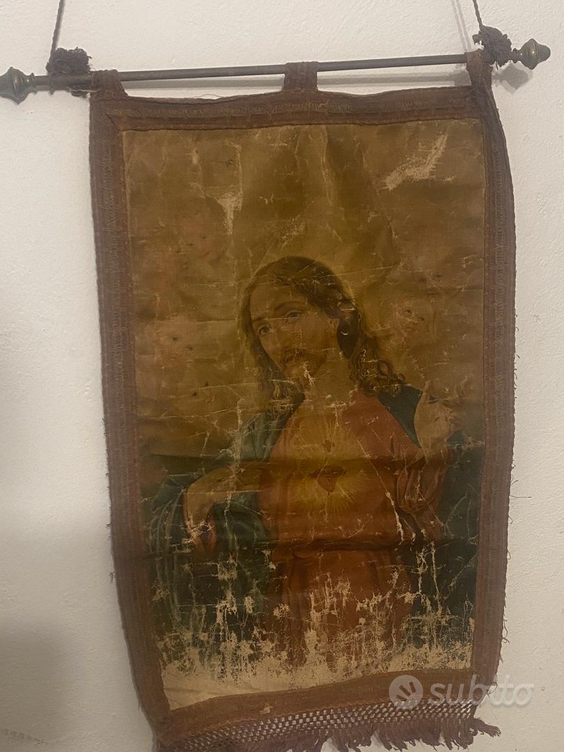 Quadro tela raffigurante Sacro Cuore di Gesù - Collezionismo In vendita ...
