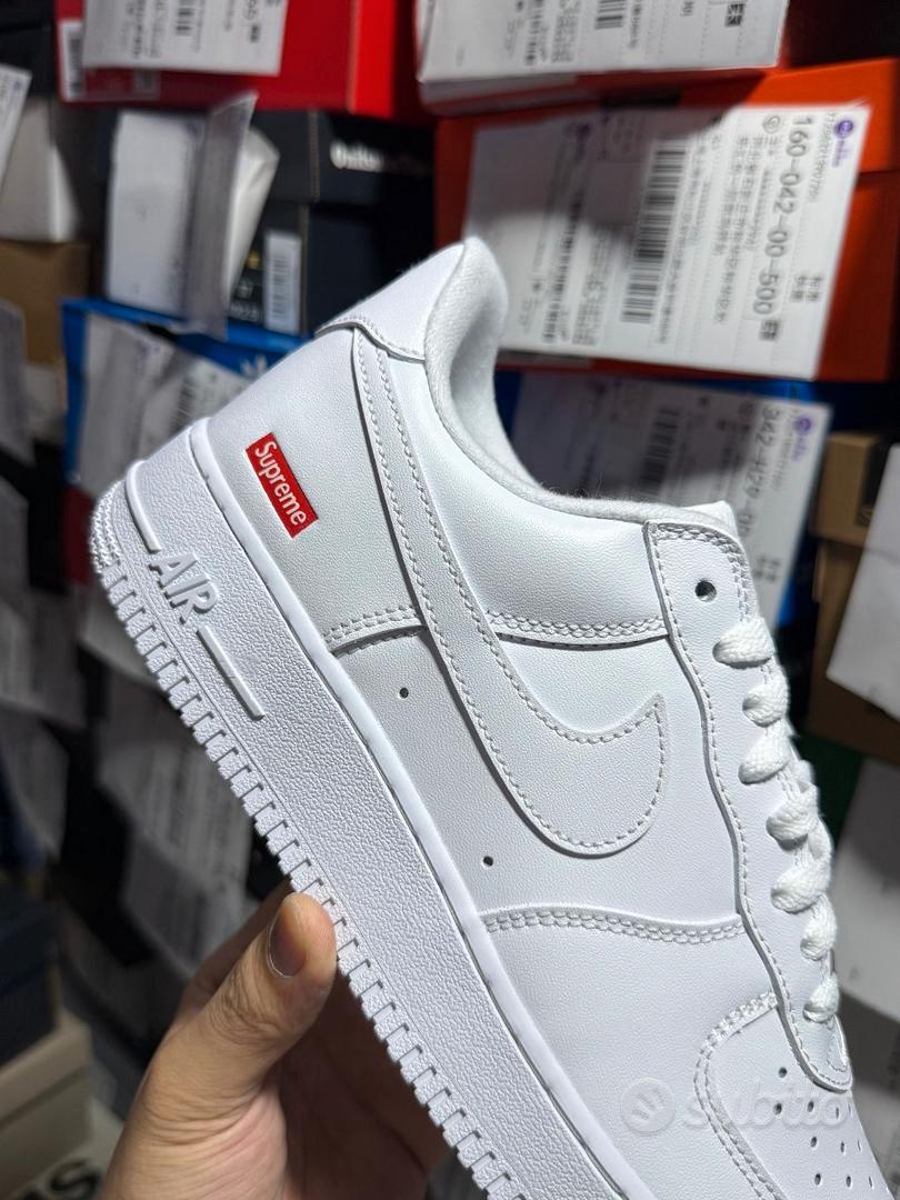 Supreme x Nike Air Force 1 "Box Logo" Bianco 40 - Abbigliamento e ...