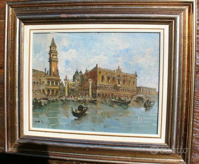 Venezia coppia dipinti Giovanni Riva (1890-1973) - Collezionismo In ...