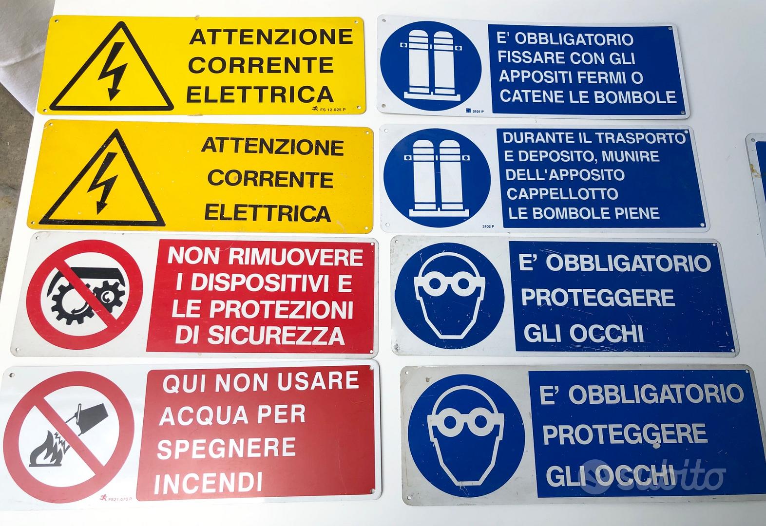 12 cartelli segnaletica di sicurezza laboratorio - Giardino e Fai da te ...