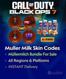 COD BO7 Muller Milk Skin Codes – Müllermilch Bundl - Console e Videogiochi In vendita a Milano