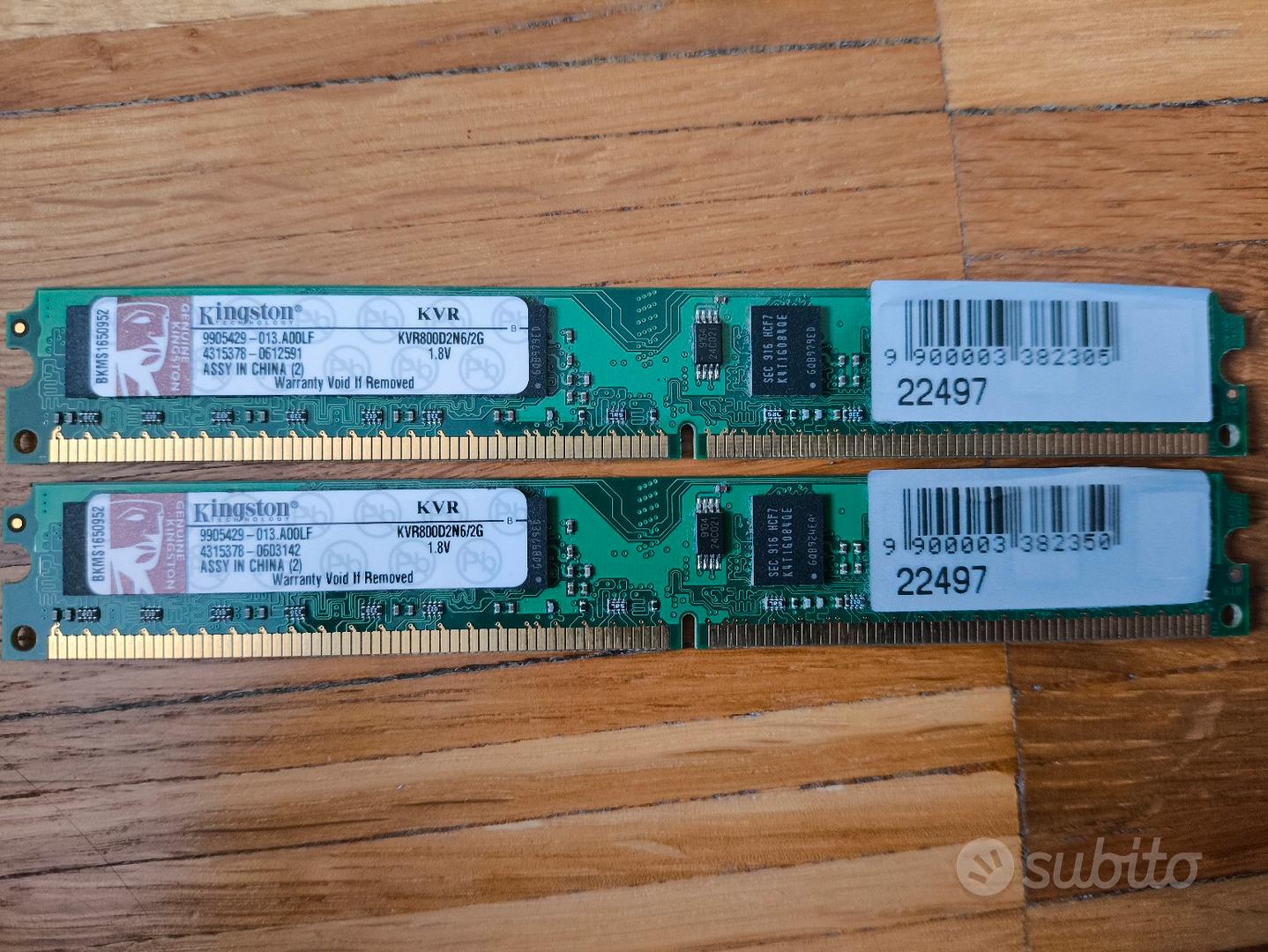 4GB ram ddr2 kingston low profile - Informatica In vendita a Ancona