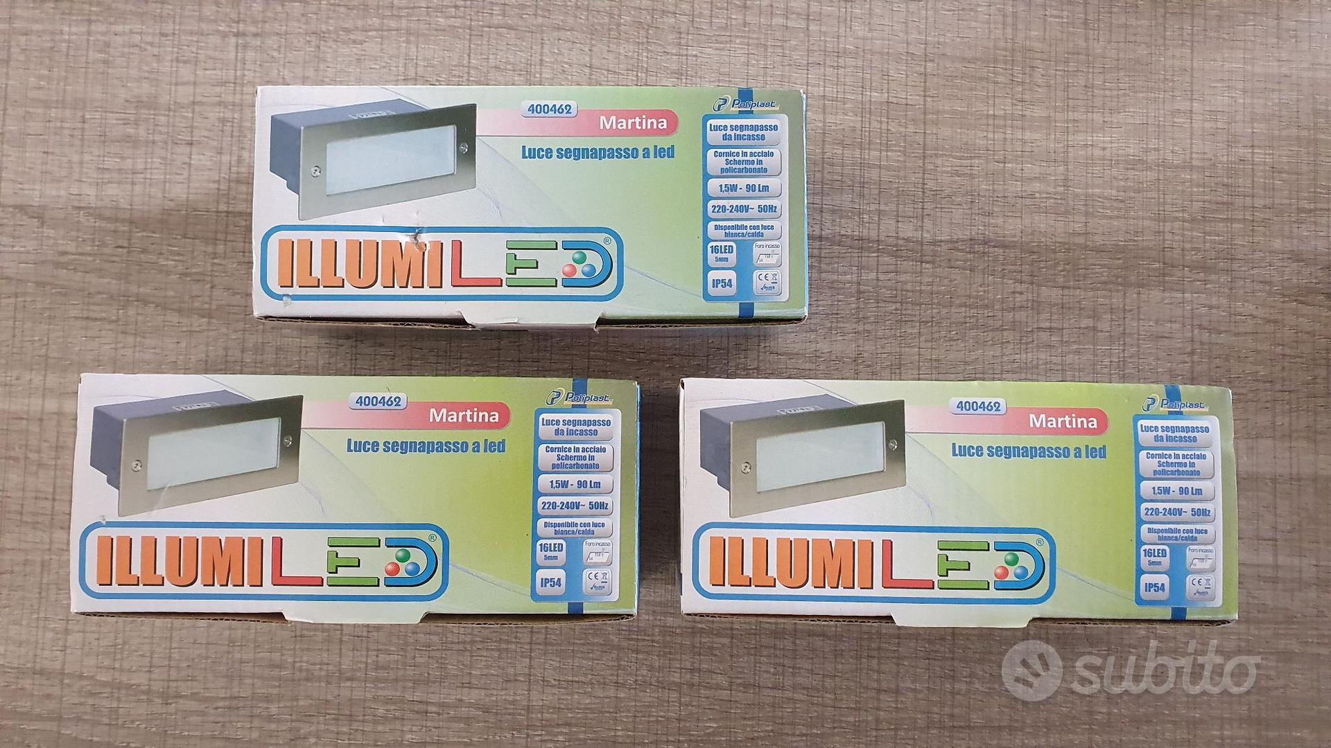 LUCE SEGNAPASSO A LED Mod. MARTINA (N.3 PEZZI) - Giardino e Fai da te ...