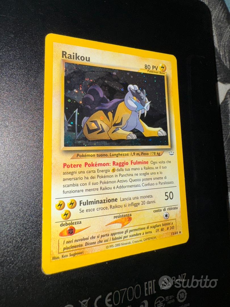 carta pokemon old vintage raikou 13/64 - Collezionismo In vendita a ...