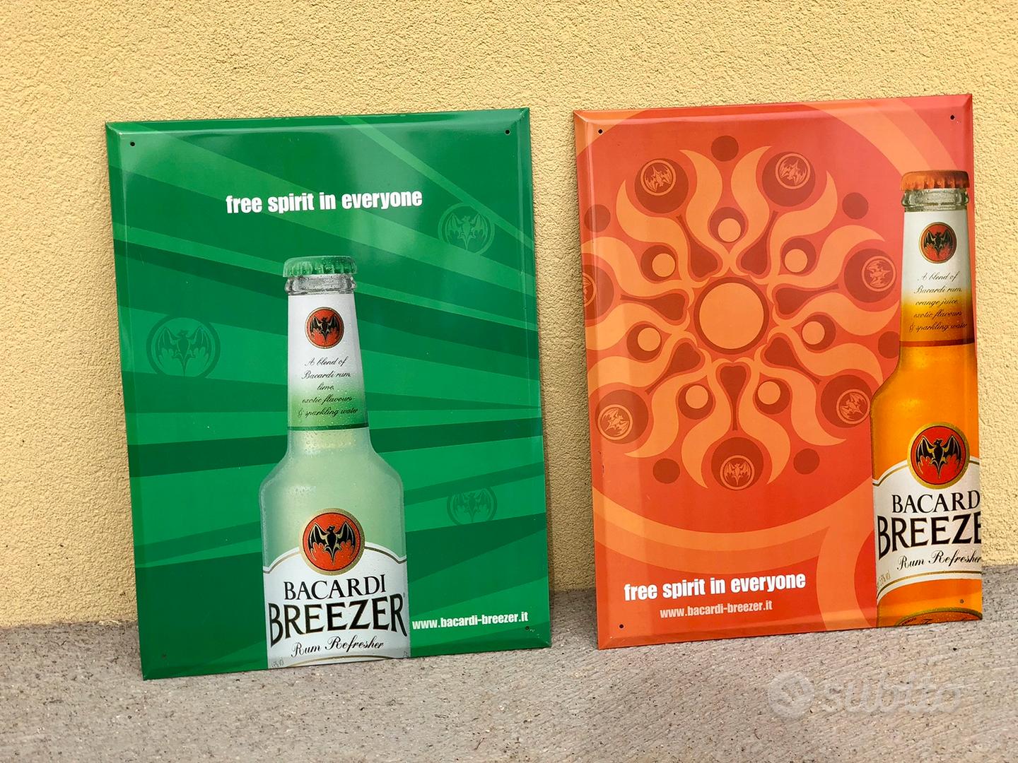 Targhe in latta pubblicità Bacardi Breezer - Collezionismo In vendita a ...