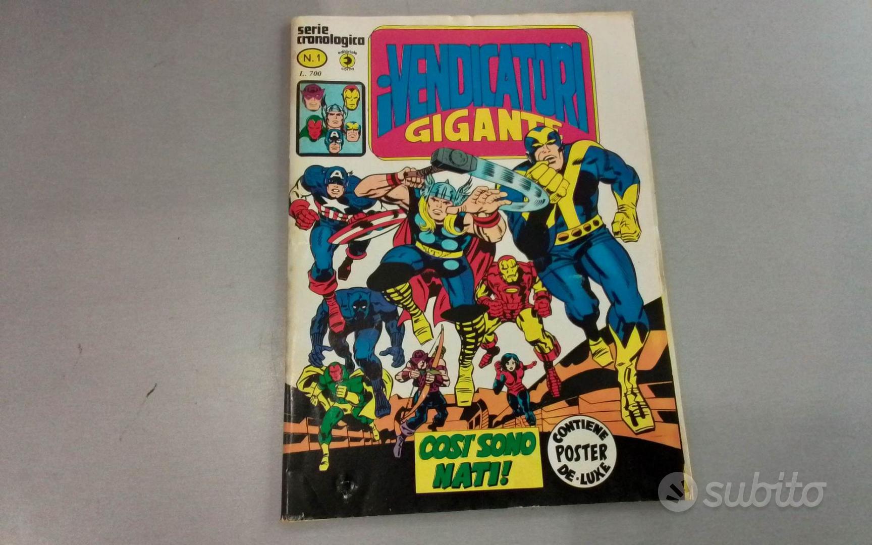 I Vendicatori Gigante n. 1 con poster, Corno - Collezionismo In vendita a Roma