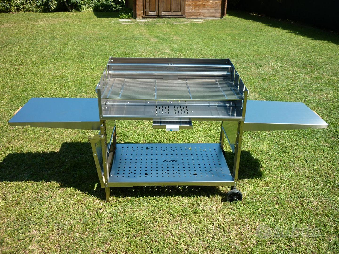 Barbecue a legna e carbonella inox 100Q - ilSimo - Giardino e Fai da te ...