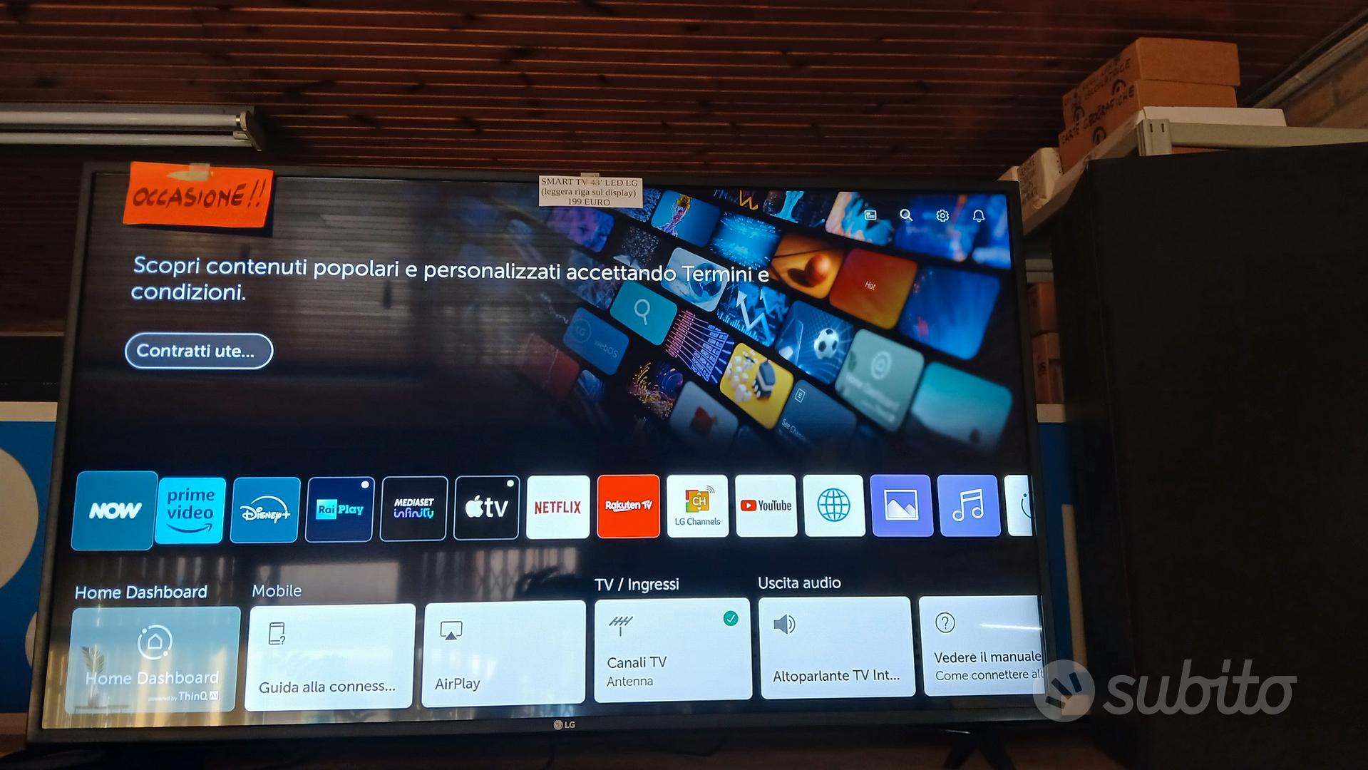 SMART TV LED 43' MARCA LG - Audio/Video In vendita a Forlì-Cesena