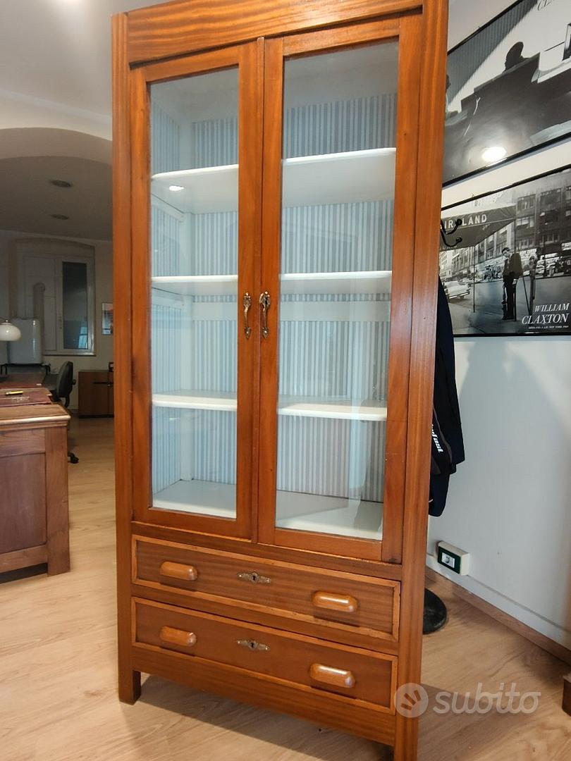 MOBILE ARMADIO LIBRERIA VETRINA RESTAURATA - Arredamento e Casalinghi ...