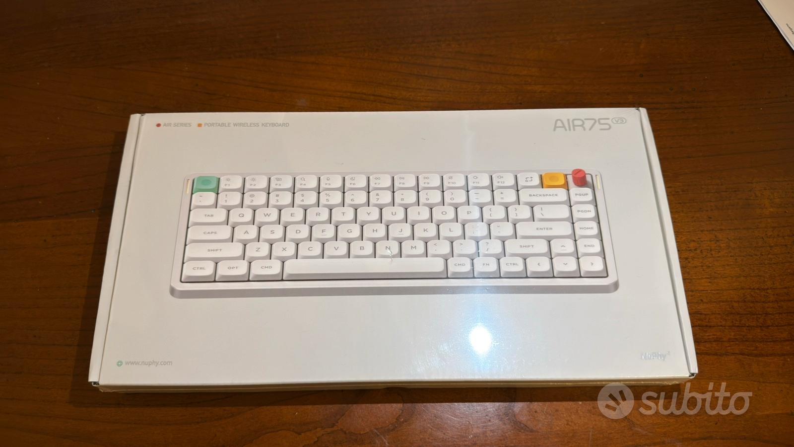 NuPhy Air75V3 White switch marroni Nuova sigillata - Informatica In ...