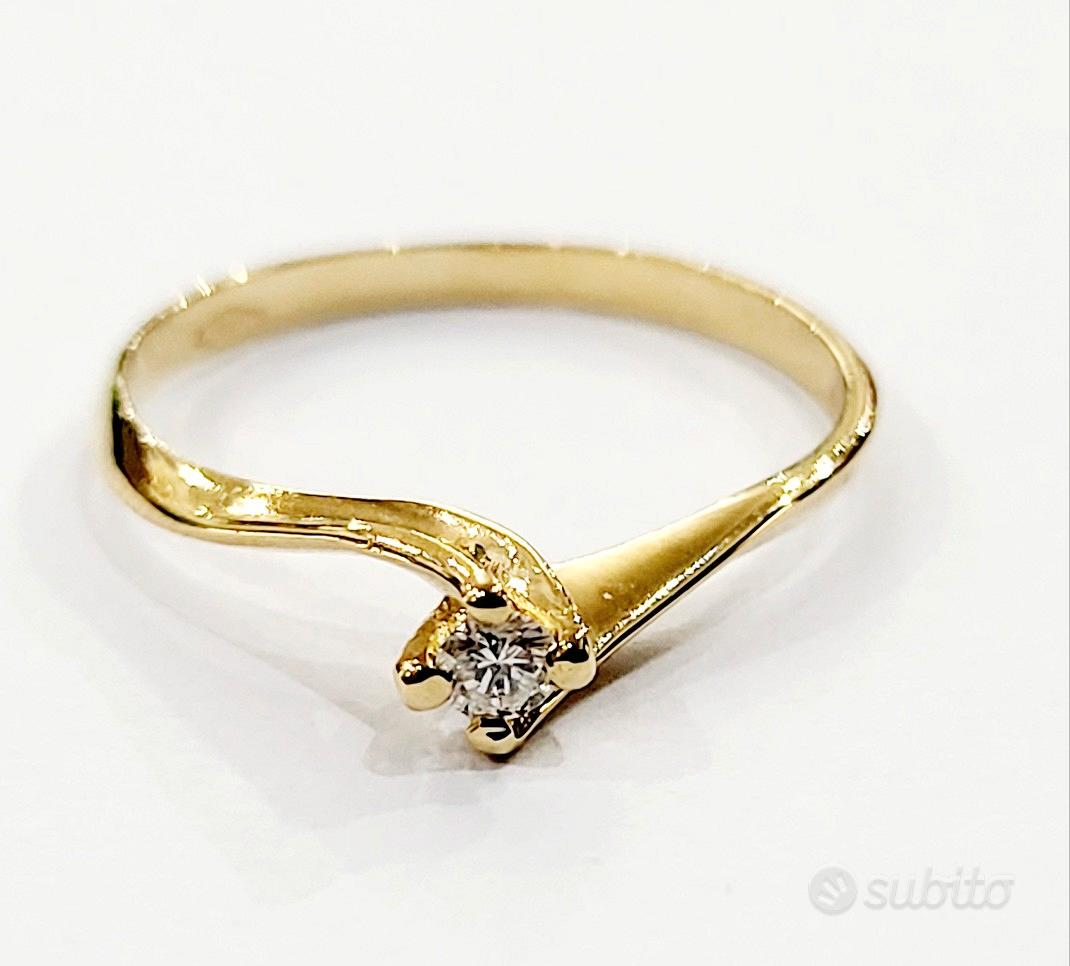 Subito - Gioielleria Corvino - Anello solitario Donna Oro giallo 18 kt ...