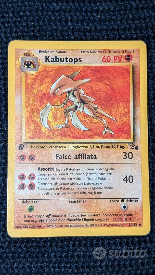 Kabutops set Fossil 24/62 PRIMA EDIZIONE - Collezionismo In vendita a Roma