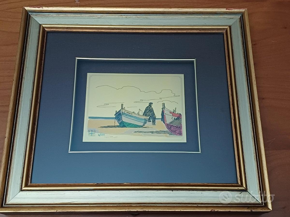 Aldo Riso quadro con lastra dipinto su oro - Arredamento e Casalinghi ...