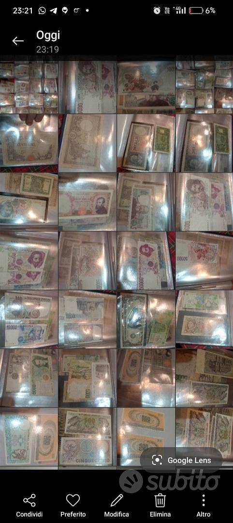 22 pezzi di Carta monete - Collezionismo In vendita a Trapani