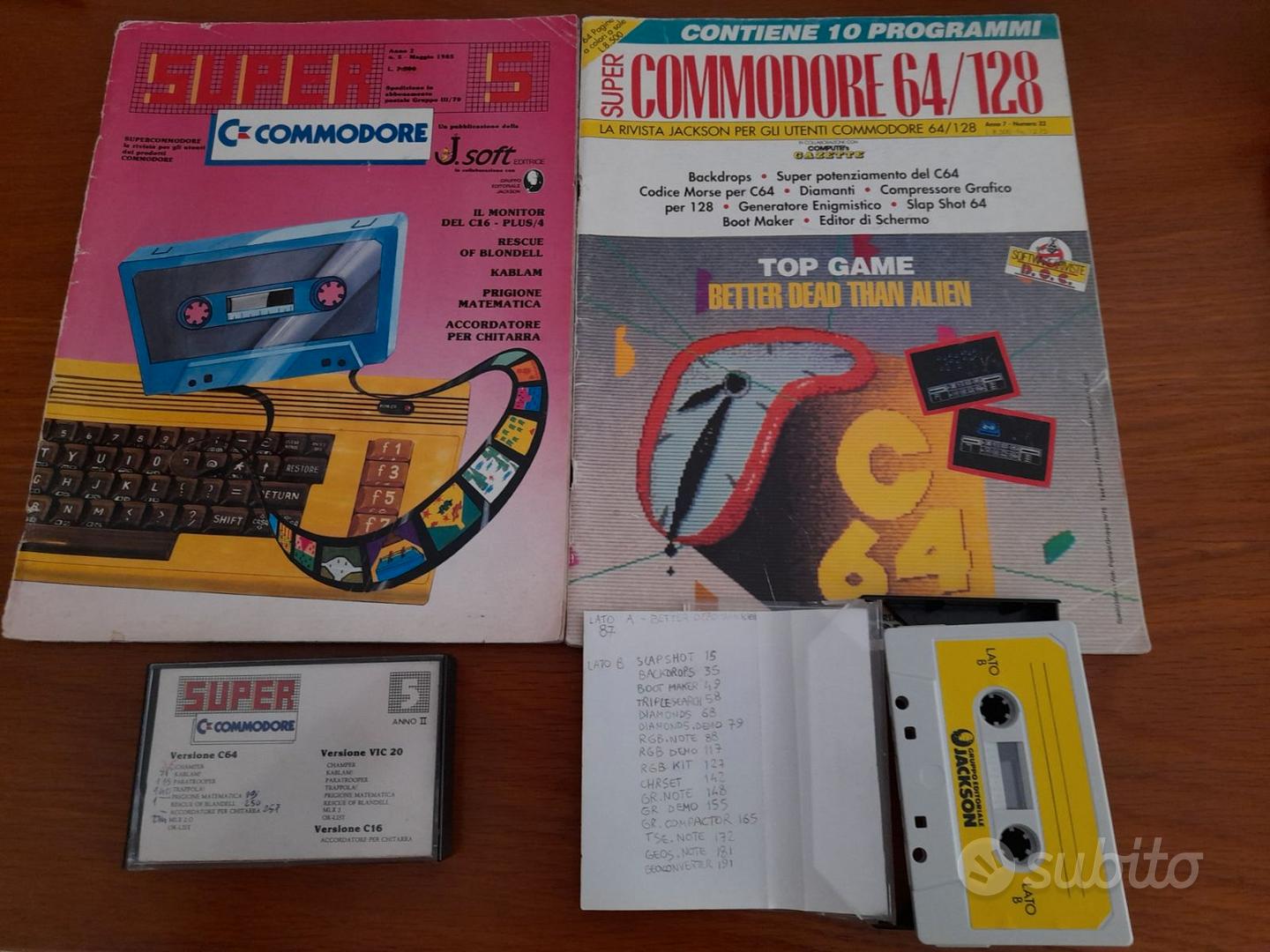 Super Commodore n.2 riviste (1986-1987)+cassette - Console e ...