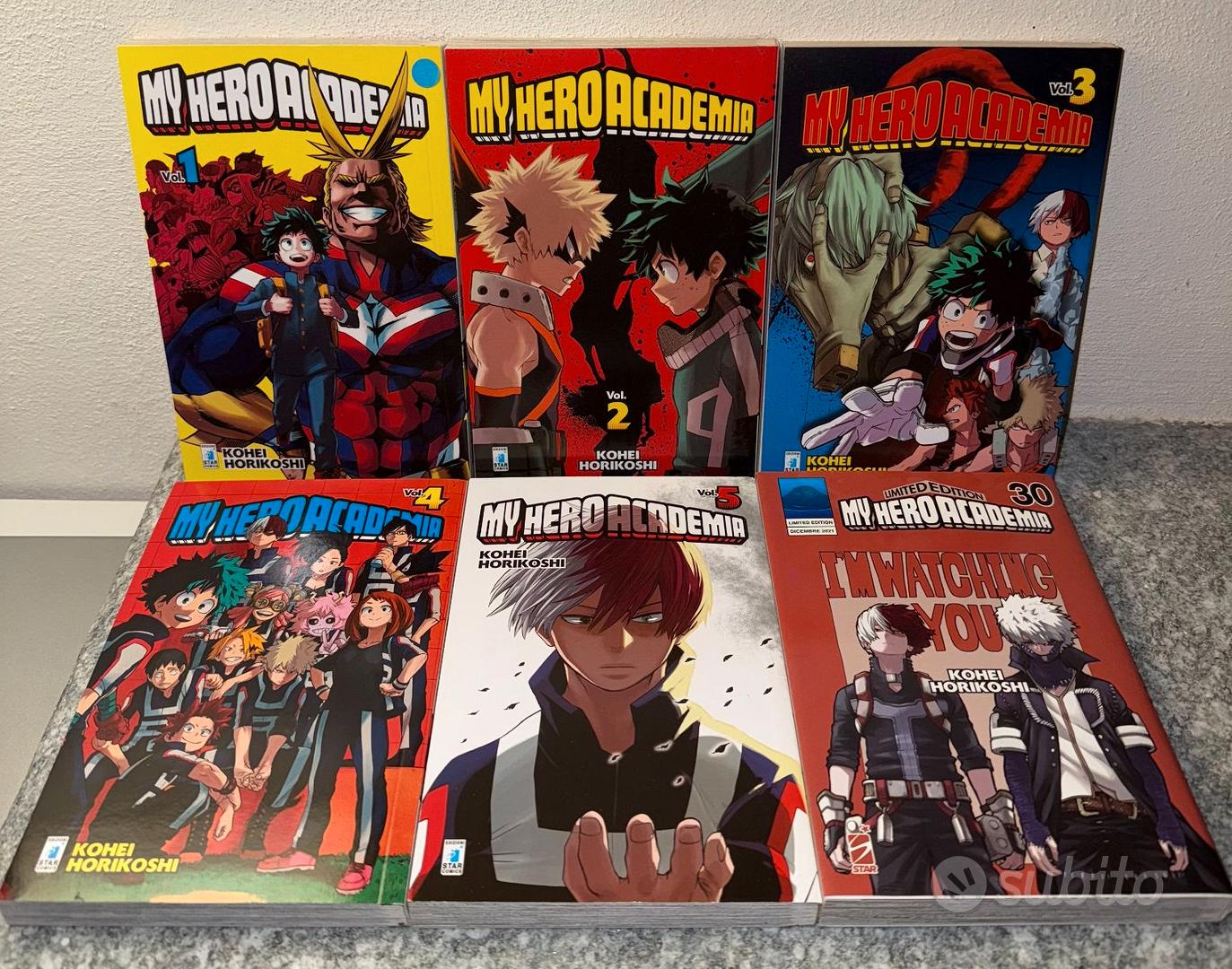Manga "My Hero Academia" volumi 1,2,3,4,5,30 - Collezionismo In vendita ...