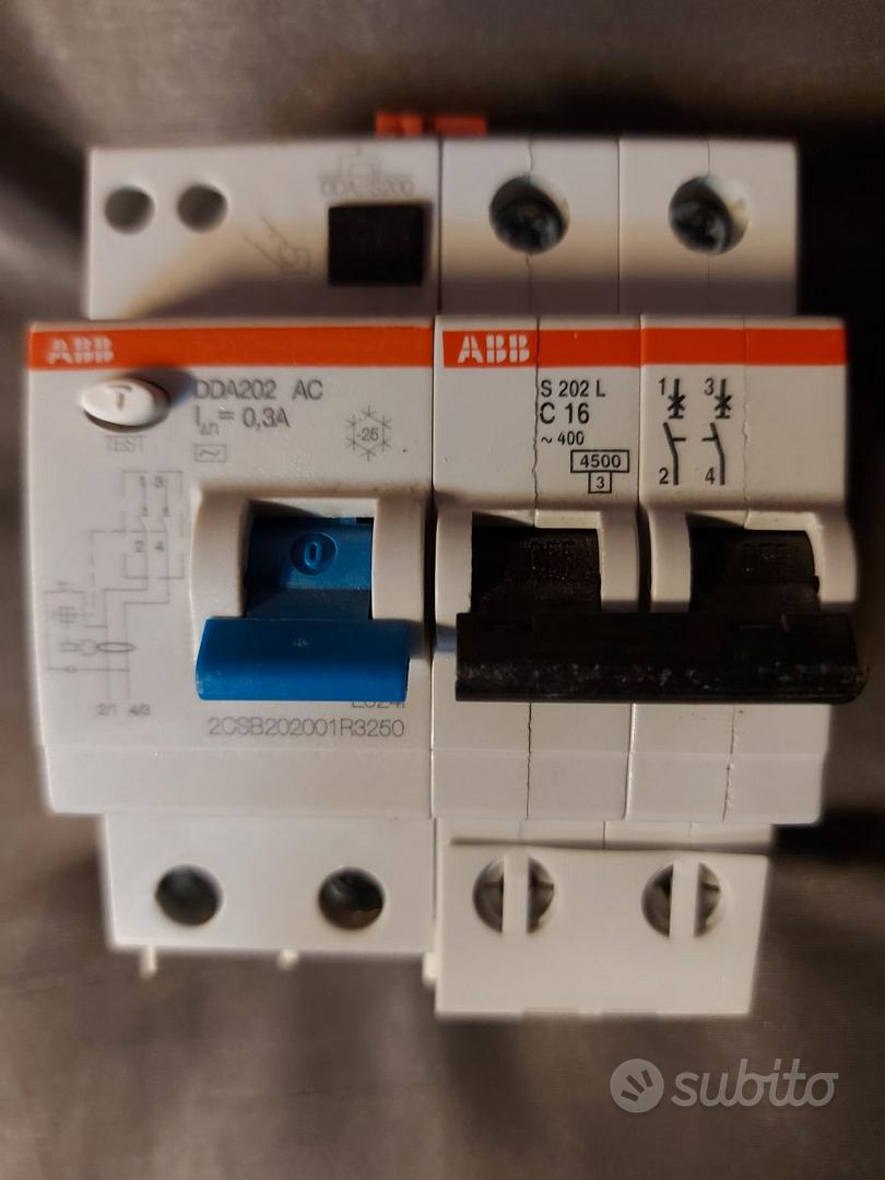 INTERRUTORE MAGNETOTERMICO DIFFERENZIALE ABB C16 D - Giardino e Fai da te In vendita a Torino