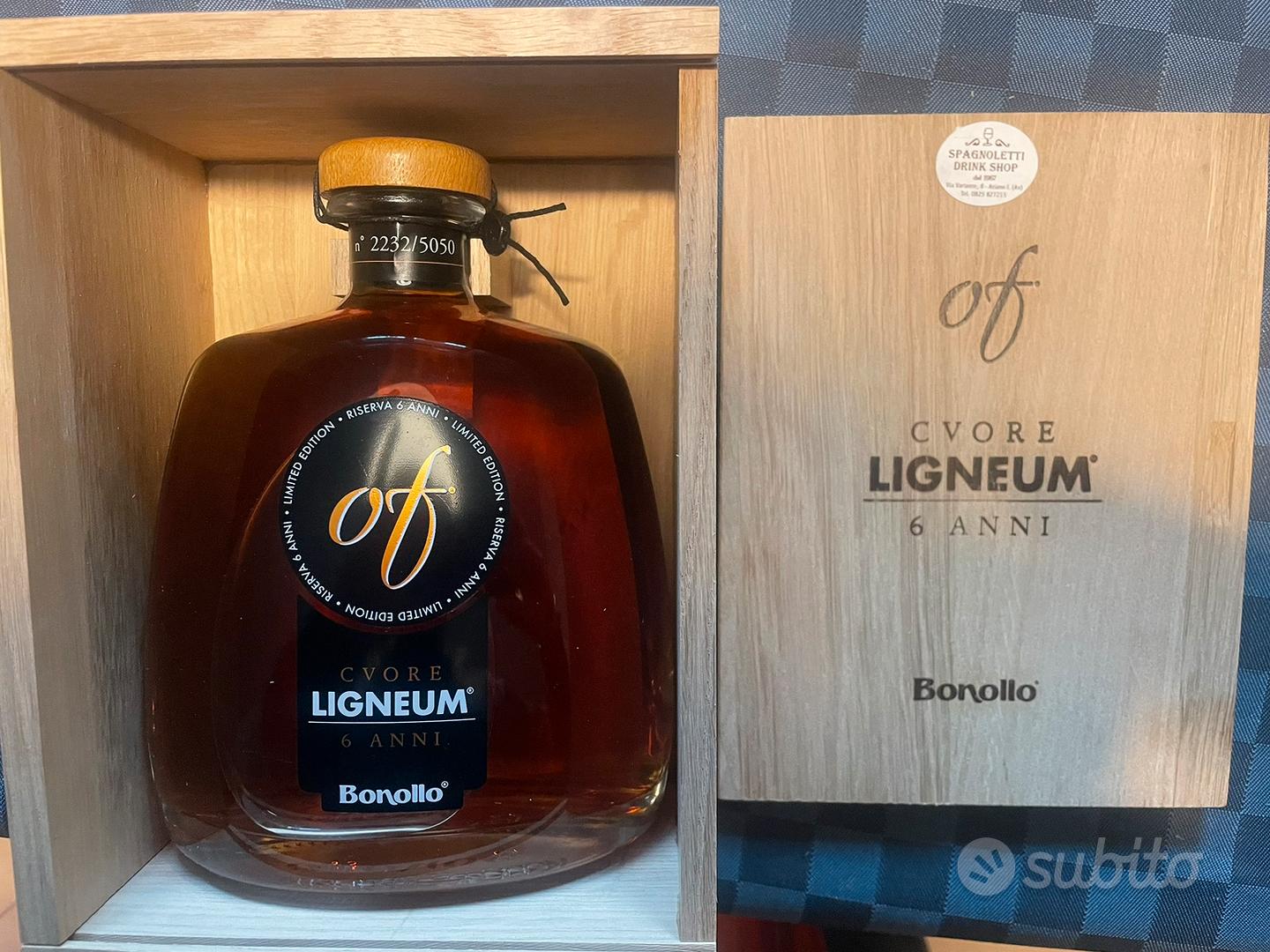 Grappa Bonollo Ligneum riserva 6 anni limited ed. - Collezionismo In vendita a Benevento